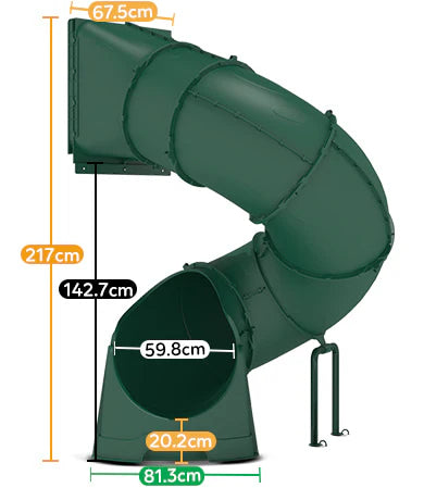 Buy online : 2.9m Spiral Tube Slide in Green - Lifespan Kids – Happy ...